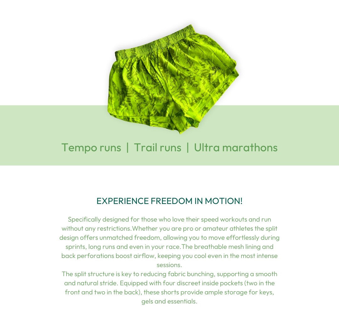 men running split shorts