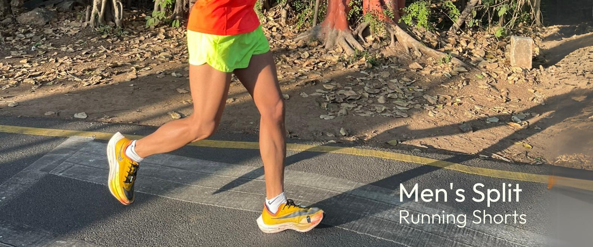 men running split shorts